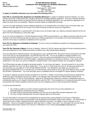 Fillable Online Florida Retirement System Investment Plan Application ...