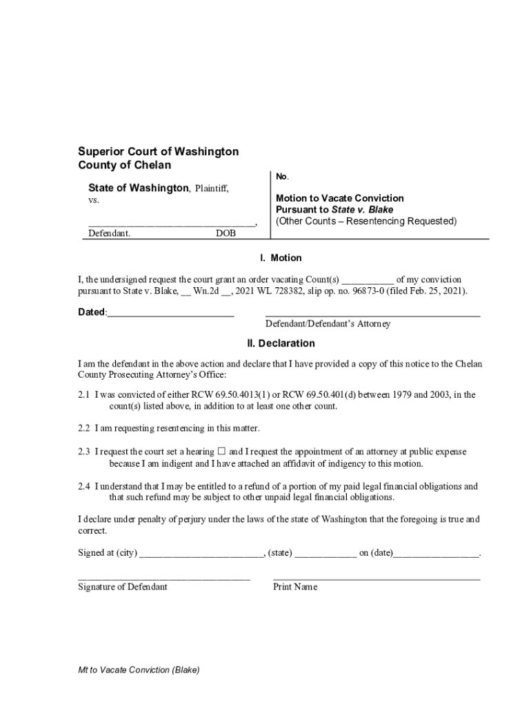 Fillable Online State v. Blake - Office of Public Defense - WA.gov Fax ...