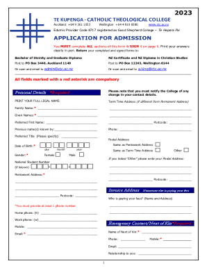Fillable Online CTC-Admission-Form-2023-1.pdf - Te Kupenga Fax Email Print - pdfFiller