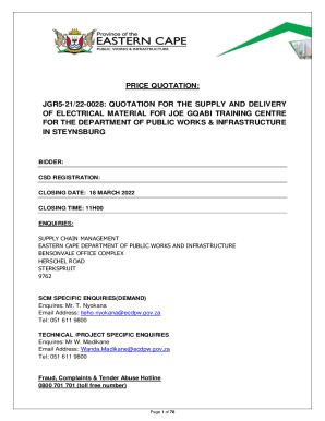 Fillable Online REQUEST FOR QUOTATION (RFQ) (Works) DESCRIPTION Fax Email Print - pdfFiller