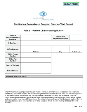 Fillable Online Part 2 - Patient Chart Scoring Rubric - June 2022.docx ...