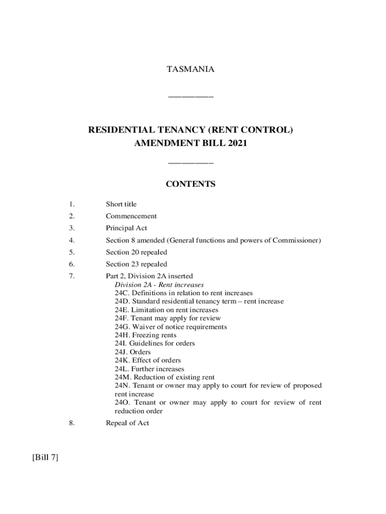 Fillable Online CLAUSE NOTES Residential Tenancy (Rent Control ... Fax ...