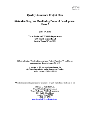 Fillable Online Seagrass Conservation Plan for Texas: Ten-Year Review ...