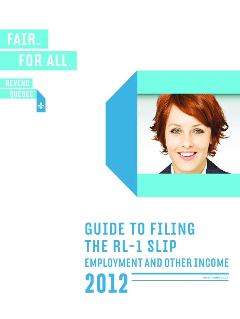 Fillable Online Guide to Filing the RL-1 Slip: Employment and Other Income Fax Email Print ...