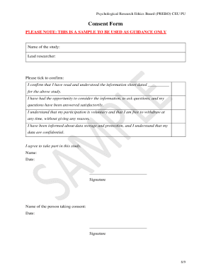 Fillable Online Consent Form - Department of Cognitive Science Fax ...