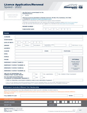 Fillable Online Licence Renewals, Forms, Reports, and Employment ...