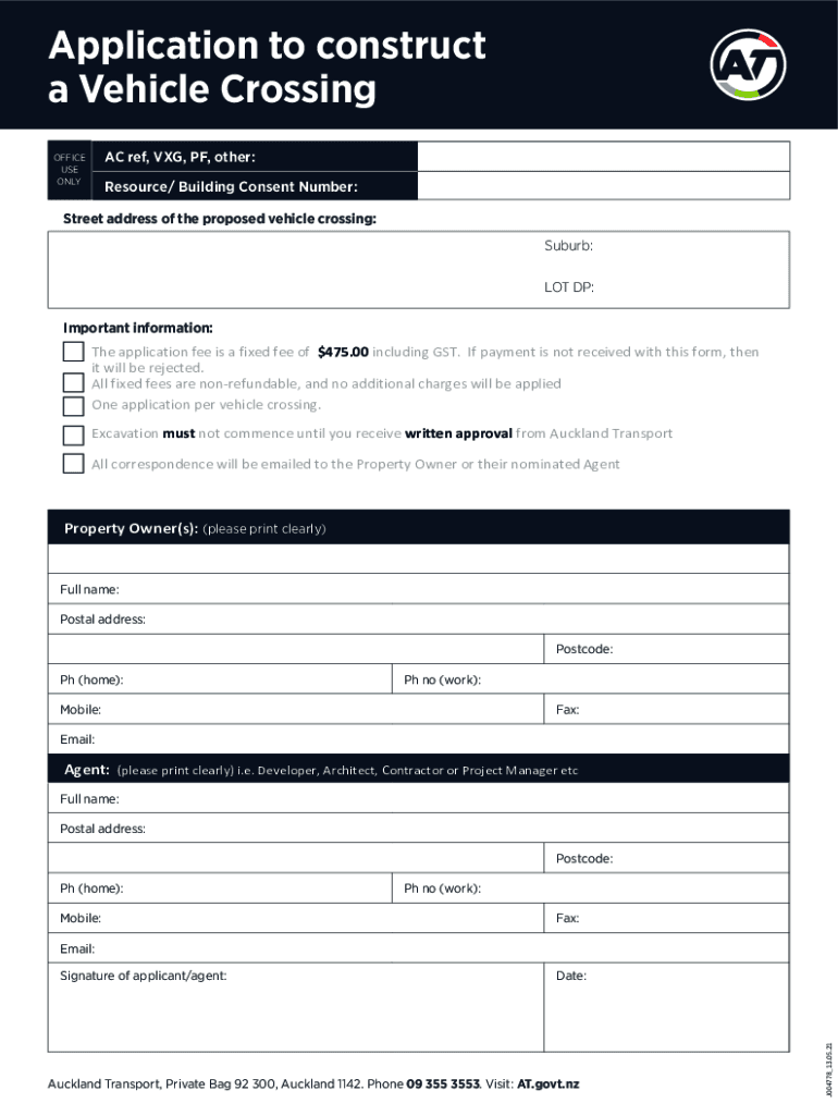 Fillable Online Producer statement Construction vehicle crossing installations Fax Email Print ...