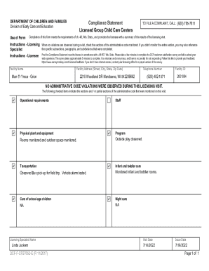Fillable Online Child Care Provider Online Complaint Form Fax Email ...