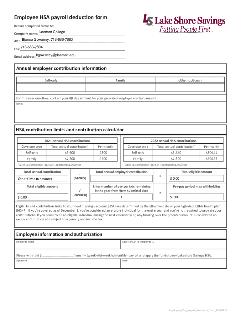 Fillable Online Employee Payroll Deduction Authorization Form Pdf Copy Fax Email Print - pdfFiller