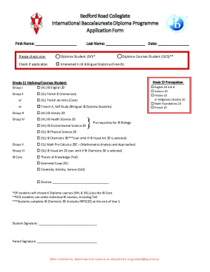 Fillable Online IB International Baccalaureate Diploma Programme in Rome Fax Email Print - pdfFiller