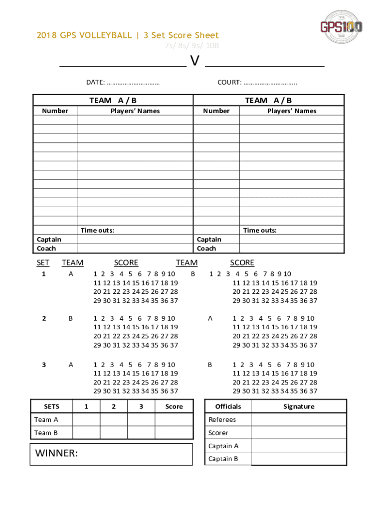 Fillable Online instructions for completing the volleyball score sheet ...