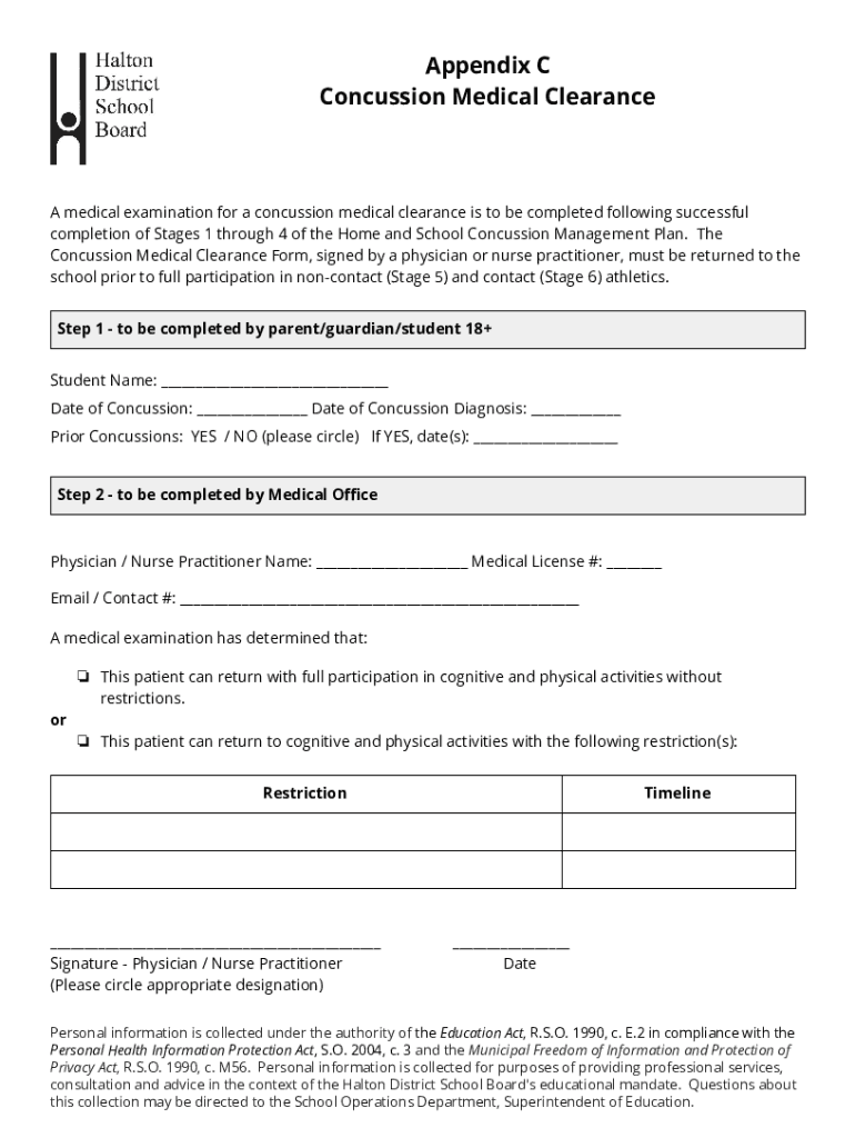 Fillable Online Davis County Community School District Concussion ...