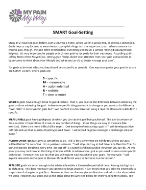 Fillable Online East Central Health Region Chronic Pain Centre Goal ...