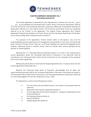 Fillable Online Charter Agreement Amendment Application Fax Email Print ...