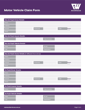 Fillable Online Commercial Motor Vehicle Claim Form - UNE Fax Email ...