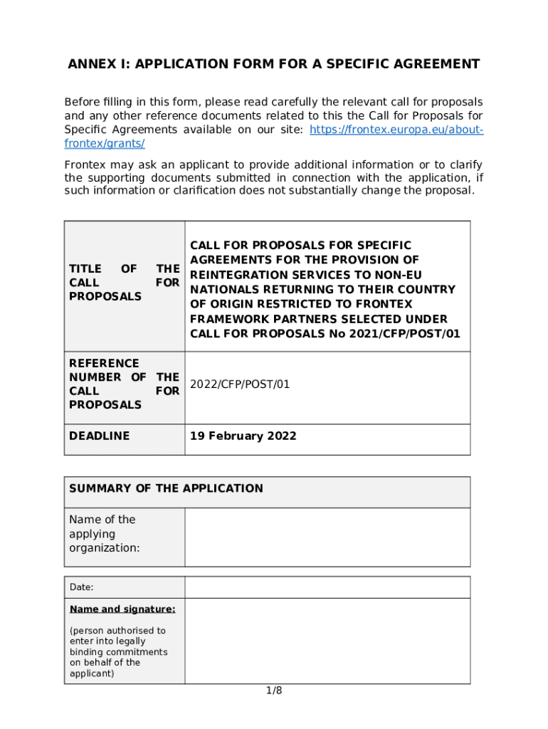 Annex II GRANT APPLICATION FOR U-SPACE CALL CEF ... Doc Template | pdfFiller