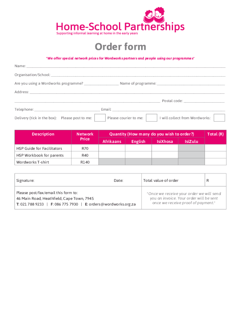 Fillable Online Wordworks catalogue and order form Fax Email Print - pdfFiller