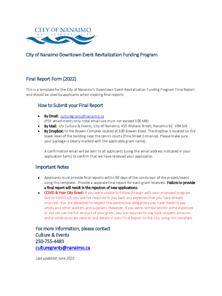 Fillable Online 2022-final-report-form---downtown-event-revitalization-fund.pdf Fax Email Print ...