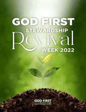 Fillable Online God First: Stewardship Revival Week - Day 1 - YouTube ...