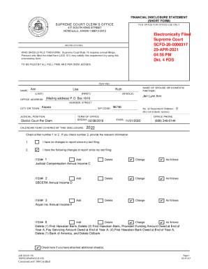 Fillable Online Financial Disclosure Statement 20 Attachment(s) 20 Fax ...