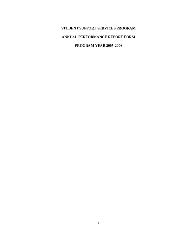 Subject: Student Support Services Annual Perance Report ... Doc Template | pdfFiller