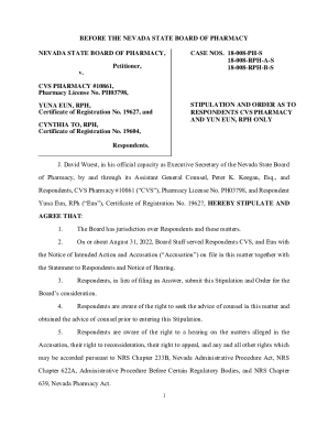 Fillable Online bop nv before the nevada state board of pharmacy Fax ...