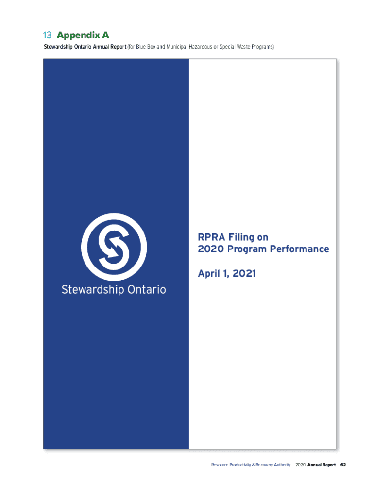Fillable Online Stewardship Ontario's Proposed Blue Box Program Wind-Up ...