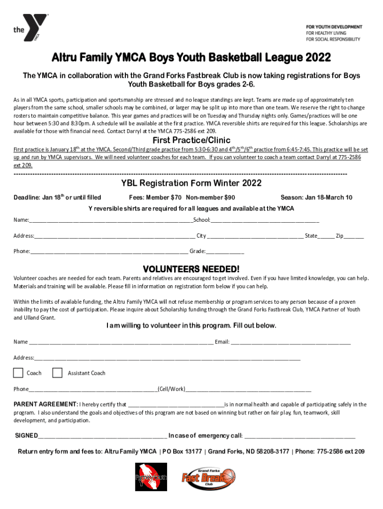 Fillable Online Altru Family YMCA to offer youth sports acceleration training at ... Fax Email ...