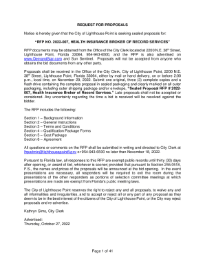 Fillable Online Notice is hereby given that Request for Proposals on the ... Fax Email Print ...