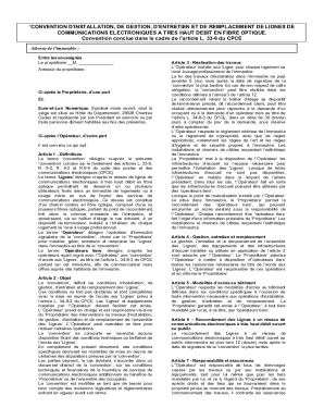 Fillable Online Paraphe CONVENTION D'INSTALLATION, DE ... - La Fibre 31 ...