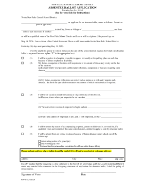Fillable Online Announcement-Absentee Ballot Application.pdf Fax Email ...