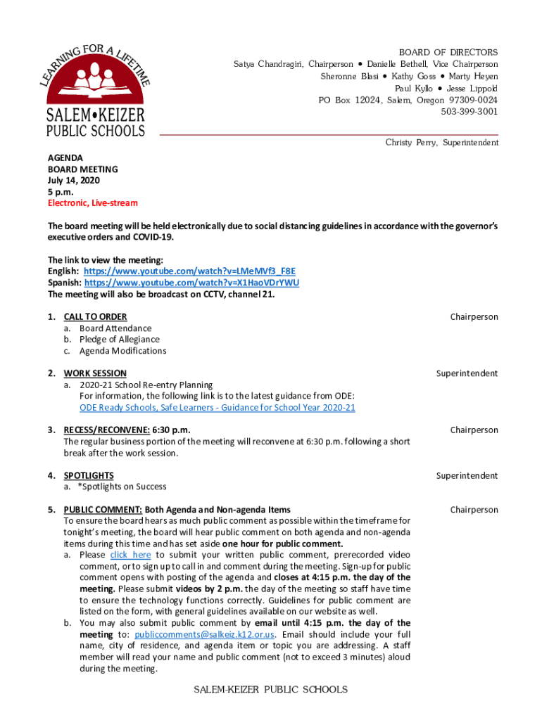 Fillable Online salkeiz k12 or A divided Salem-Keizer School Board ...