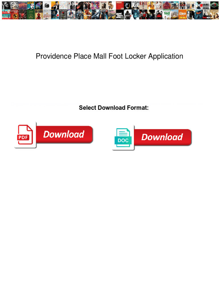 Fillable Online solidariteit co Providence Place Mall Foot Locker ...