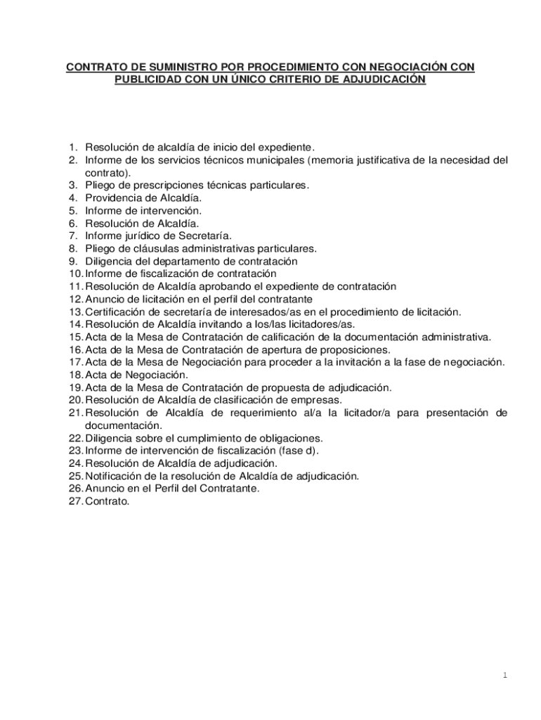 Fillable Online informe para la aprobacin del expediente de contratacin ...