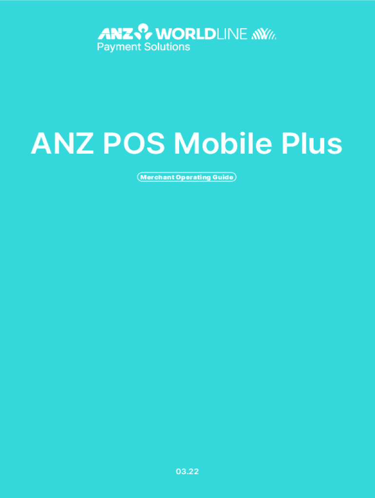 Fillable Online ANZ POS Mobile Plus - ANZ Worldline Payment Solutions ...