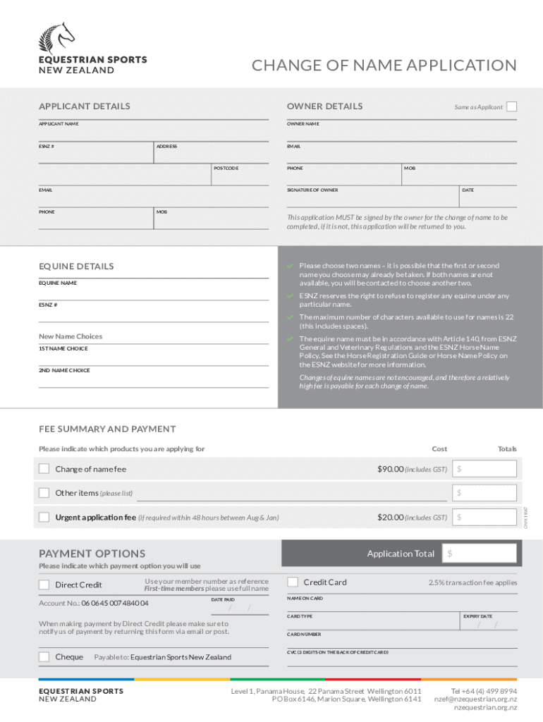 Fillable Online Certificate of Title - Name Change, Addition, or ...