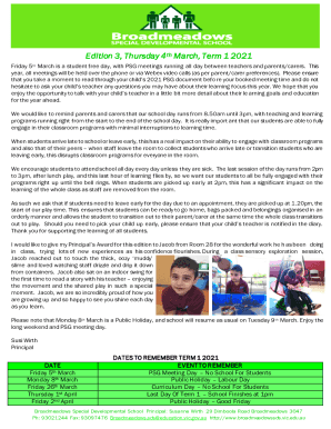 Fillable Online Term Dates & Calendar - Over Primary School Fax Email ...