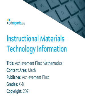 Fillable Online Instructional Materials Technology Information - EdReports Fax Email Print ...
