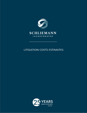 Fillable Online Sample Short Form Litigation Cost Estimate Template ...