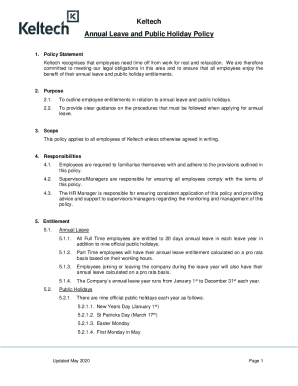 Fillable Online Fact Sheet: Federal Holidays - Work Schedules and Pay ...