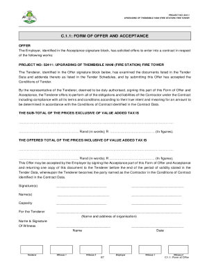 Fillable Online form c.1.1 form of offer and acceptance Fax Email Print ...