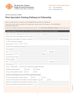 Fillable Online Forms and documentsoverseas specialists - RANZCP Fax ...
