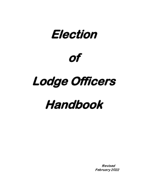 Fillable Online Election of Lodge Officers Handbook - Moose ...
