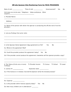 Conducting Off-Site Monitoring Visits for 2022 Reference Sheet Doc Template | pdfFiller
