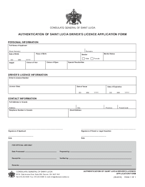 Fillable Online International Driver's License in St. Lucia - Apply ...