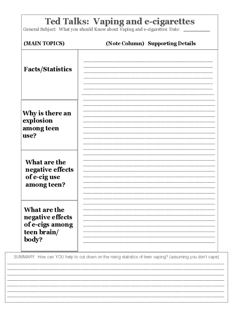 Fillable Online Vaping: What You Need to Know (for Teens) - Kids Health ...
