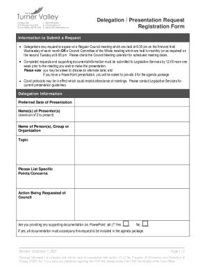 Fillable Online Delegation Request Form - Fillable Fax Email Print ...