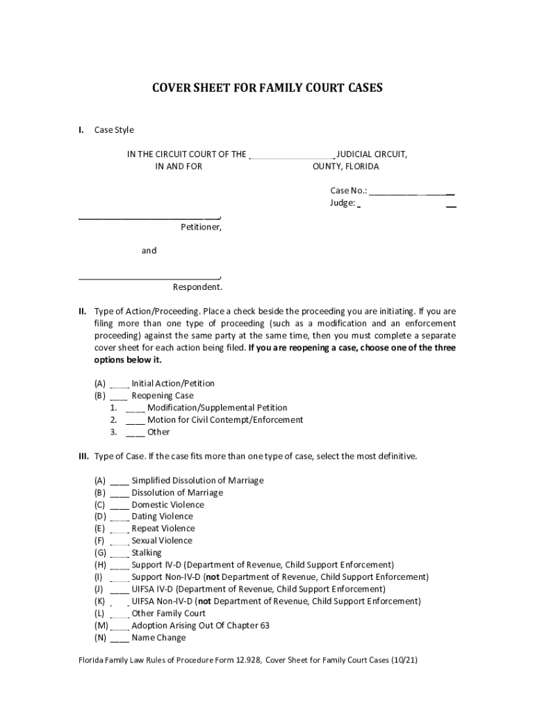 Fillable Online Family Court FormsThe Eighth Judicial Circuit of ...