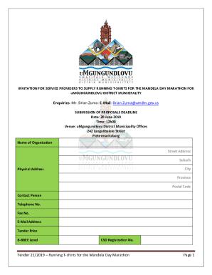 Fillable Online tender advert and invitation to tender - Msunduzi ...