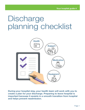 Fillable Online Discharge Plan And ChecklistVA Birmingham Health Care ...